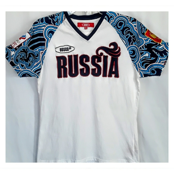 BOSCO | Tops | Rare 22 Russia Olympic Team Shirt By Bosco | Poshmark